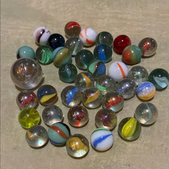 Vintage | Other | Vintage Colorful Glass Marbles Set | Poshmark